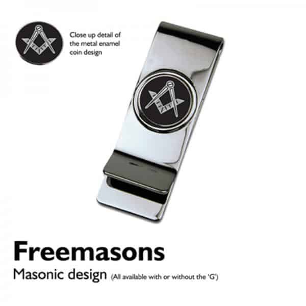 XMMC-MasonicBlack (no "G") Coin Moneyclip - Regalia Store UK