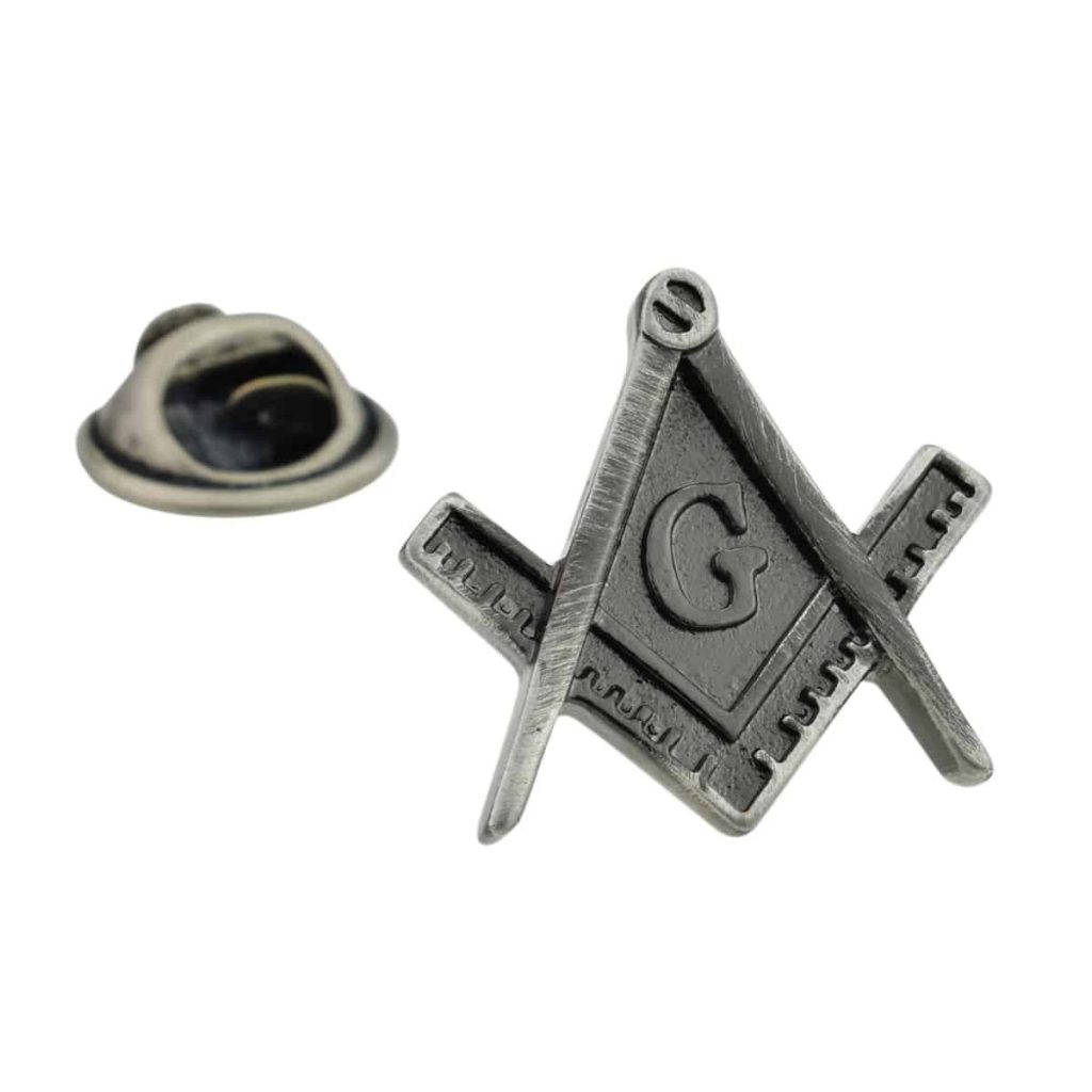 M Antique Bronze Effect Masonic Lapel Pin Depicting the Square ...