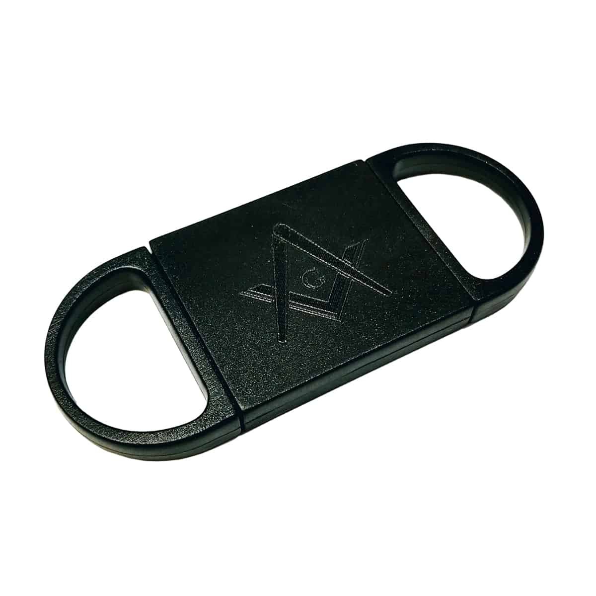 Masonic Design Two Finger Twin Blade Black Plastic Cigar Cutter ...