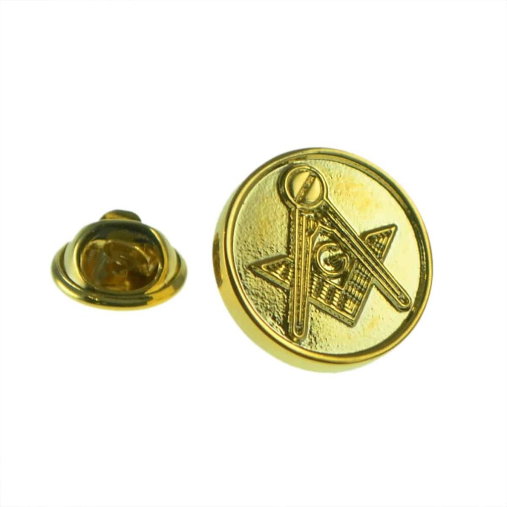Antique Bronze Effect Masonic Lapel Pin Depicting the Square & Compass ...