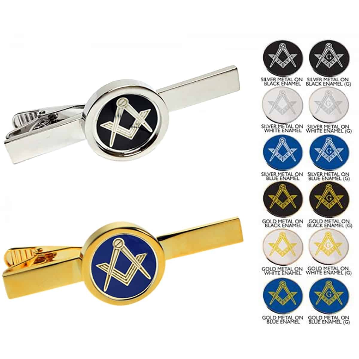 Masonic Tie Clip Multiple Variations - Regalia Store UK