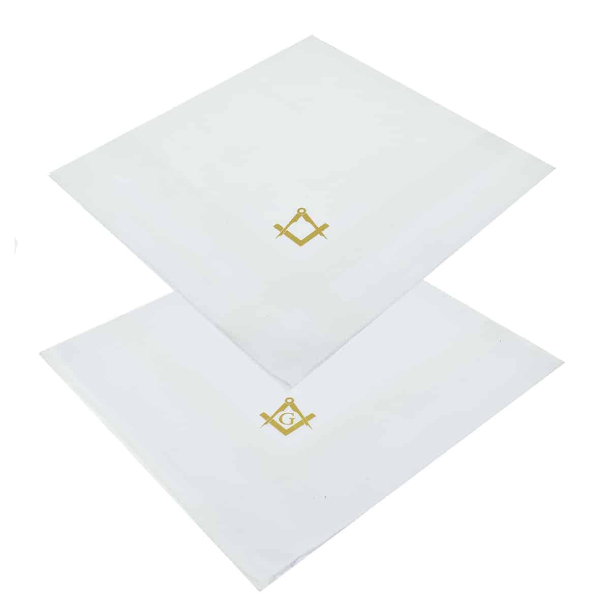 Masonic Gold Design Pocket Handkerchief - Regalia Store UK
